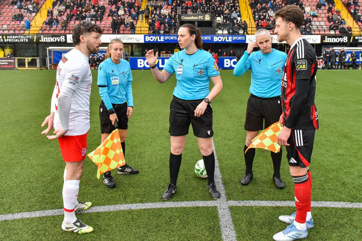 In pictures: referee Louise Thompson and assistant Rachel Greer take ...